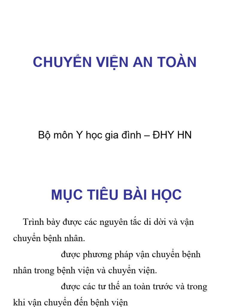 Chuyen Vien An Toan - BM YHGD | PDF