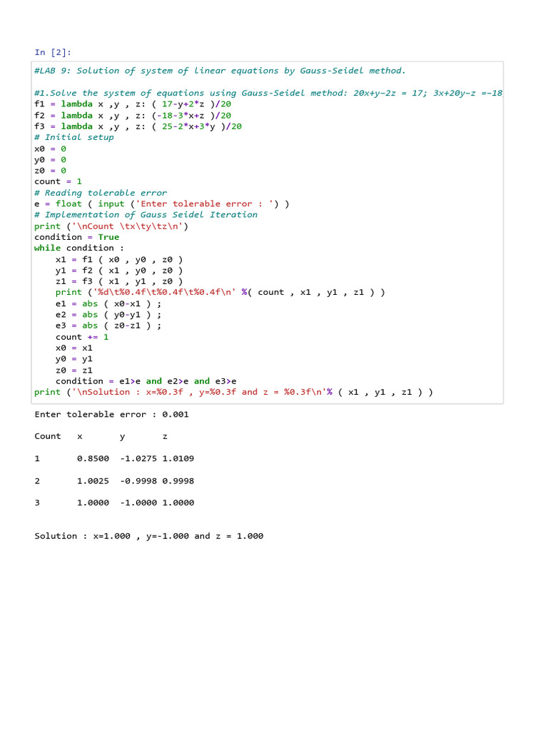 Zaid Lab09 Jupyter Notebook Pdf Computational Science Computer Programming