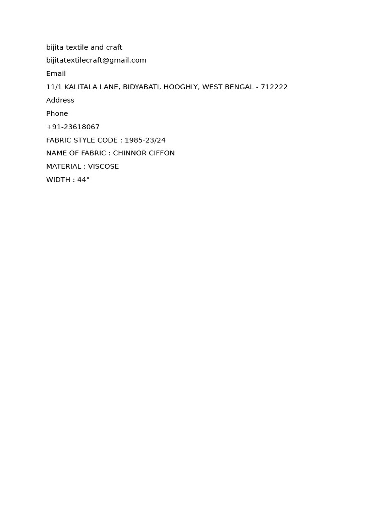 Bijita Textile and Craft | PDF