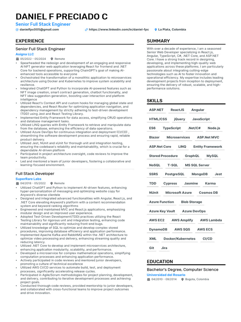 Resume | PDF | J Query | Databases