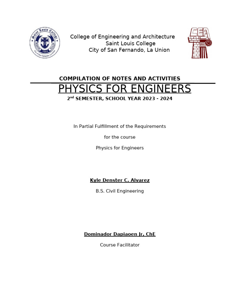 Enggphys Title Page Compi | PDF | Technology & Engineering