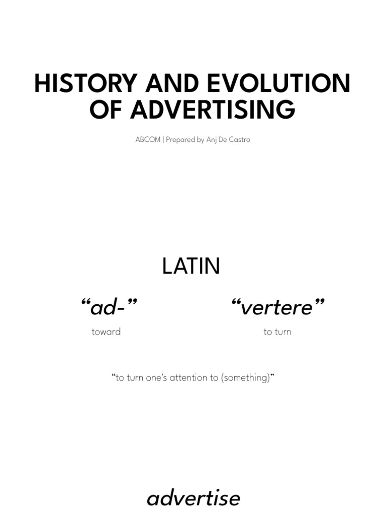 HISTORY AND EVOLUTION OF ADVERTISING | PDF | Advertising | Newspapers