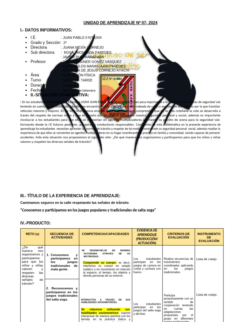 Experiencia - de - Aprendizaje - #7 | PDF | Evaluación | Aprendizaje