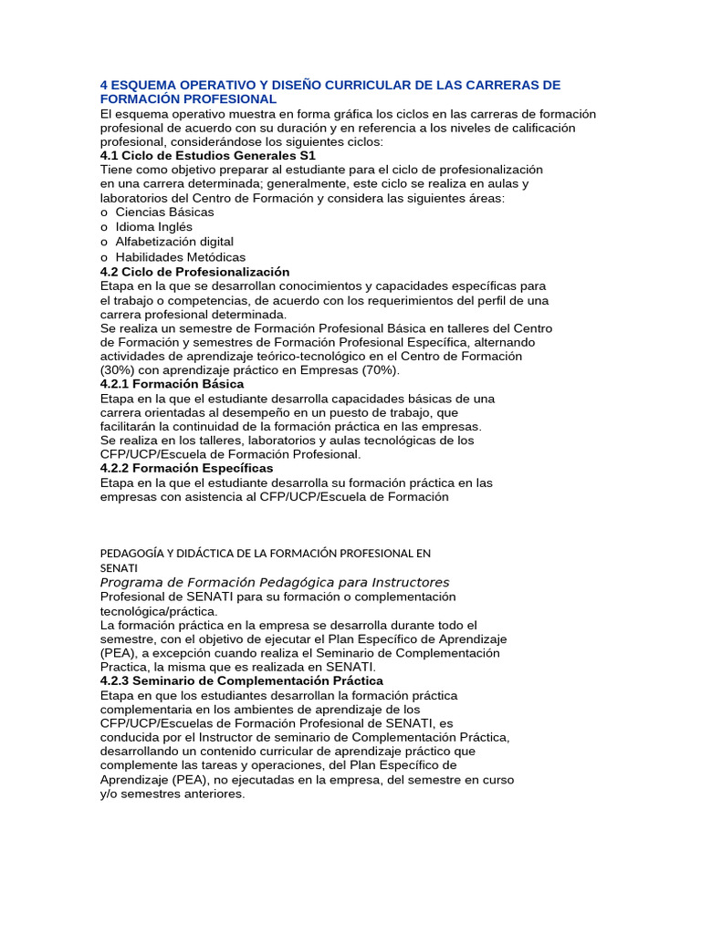 4 Esquema Operativo y Diseño Curricular de Las Carreras de | PDF | Aprendizaje | Pedagogía