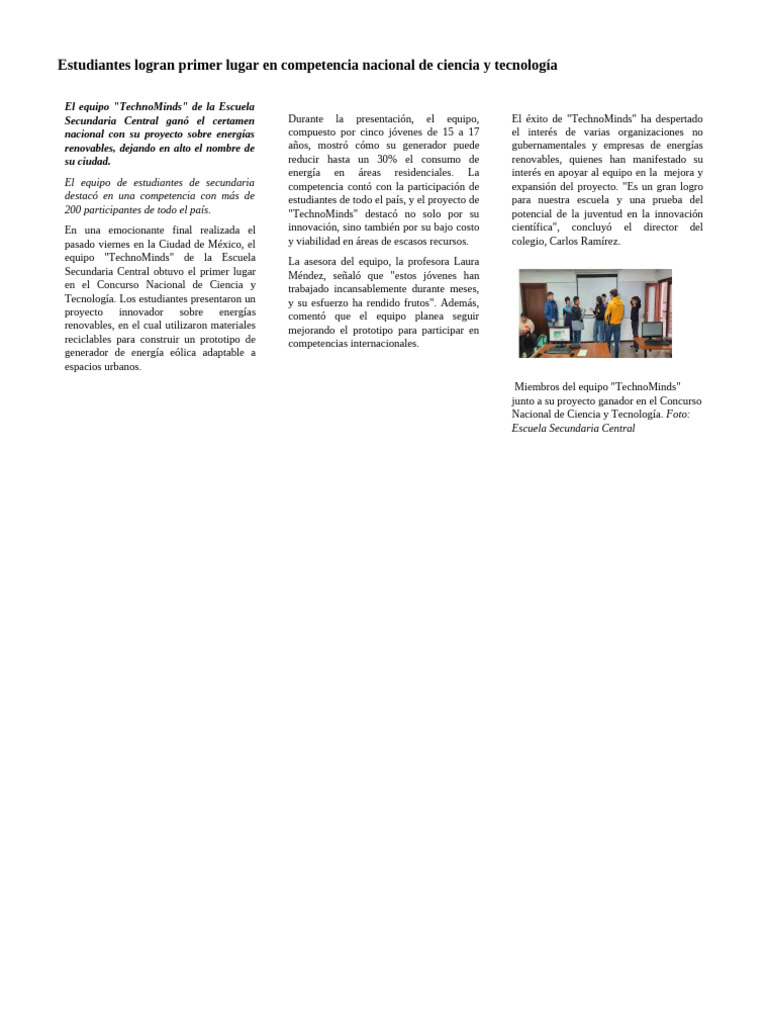 Noticia Modelo | PDF | Tecnología