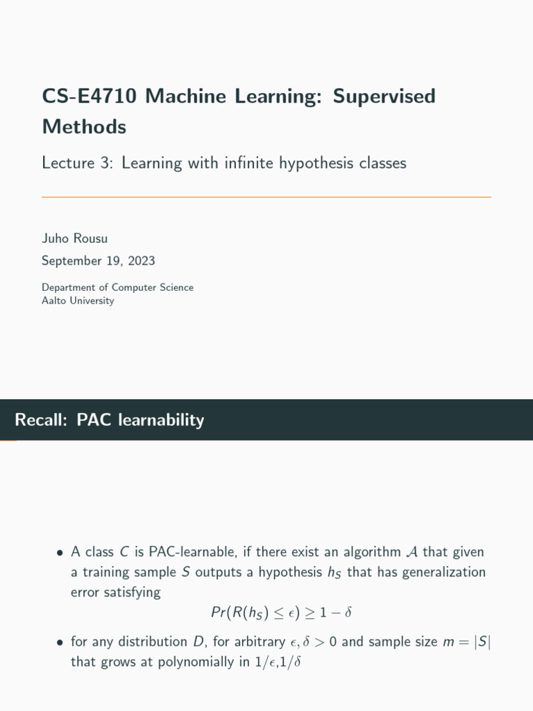 MLSM Lecture3 190923 | PDF | Machine Learning | Applied Mathematics