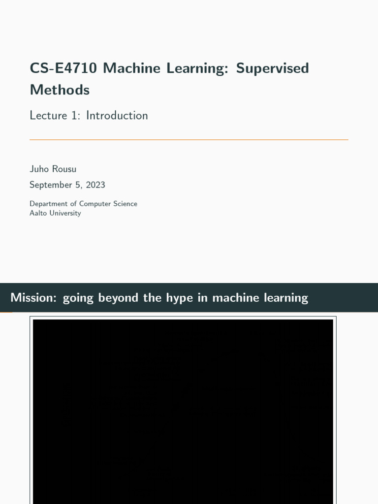 MLSM_Lecture1_050923 | PDF | Machine Learning | Receiver Operating ...