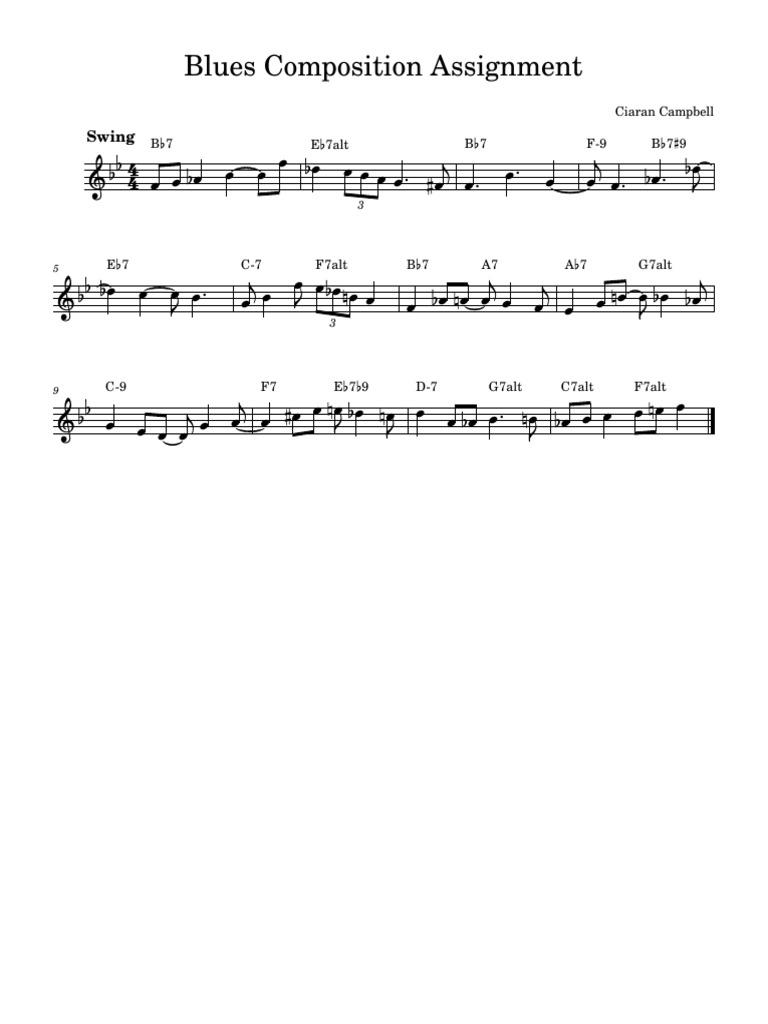 Blues Composition Assignment | PDF
