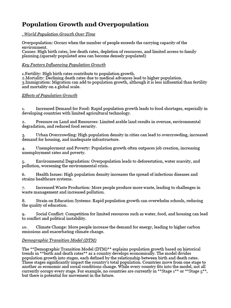 Blank 29 | PDF | Population Growth | Human Overpopulation