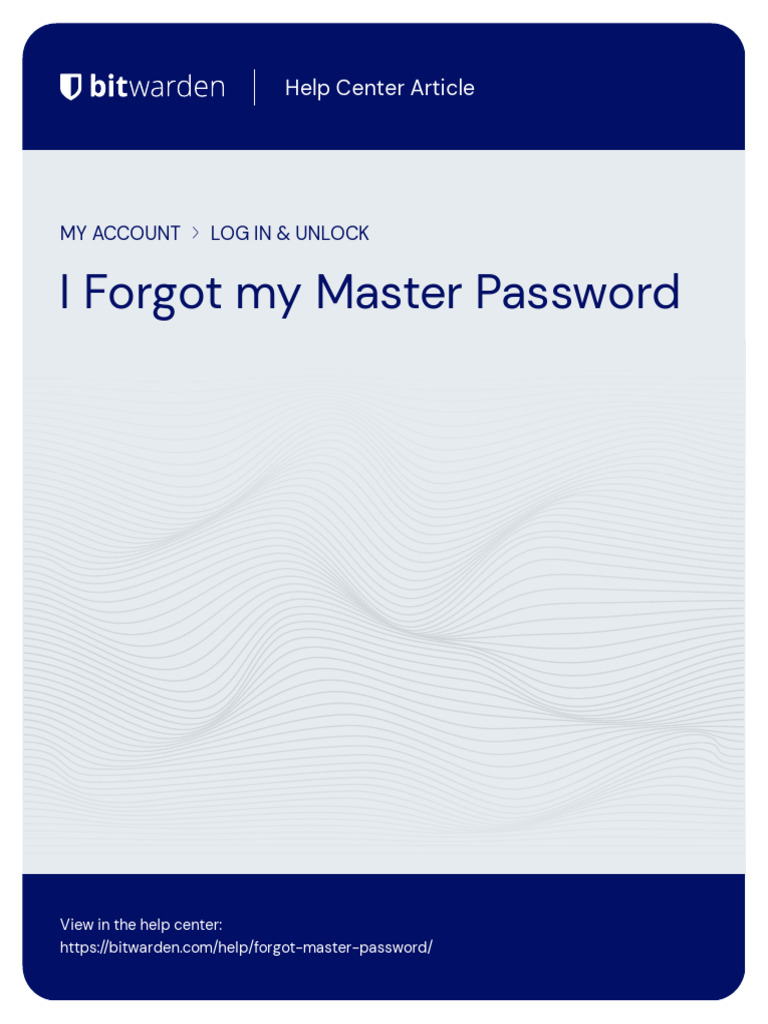 Help Forgot Master Password | PDF | Password | World Wide Web