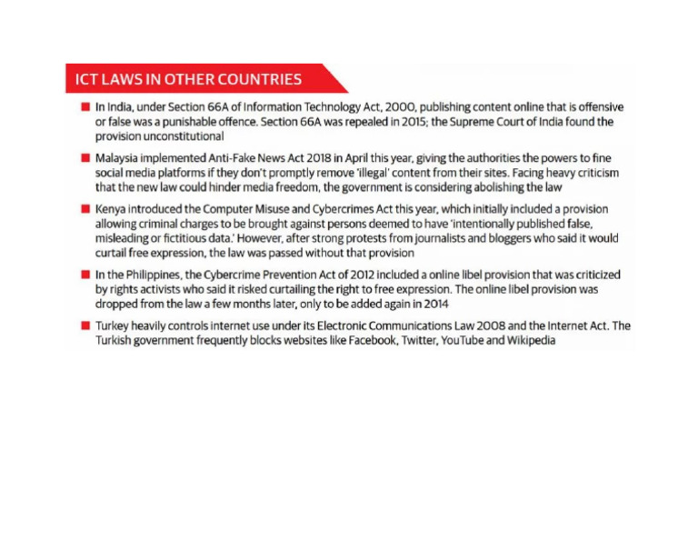 ICT Laws of Other Countries | PDF