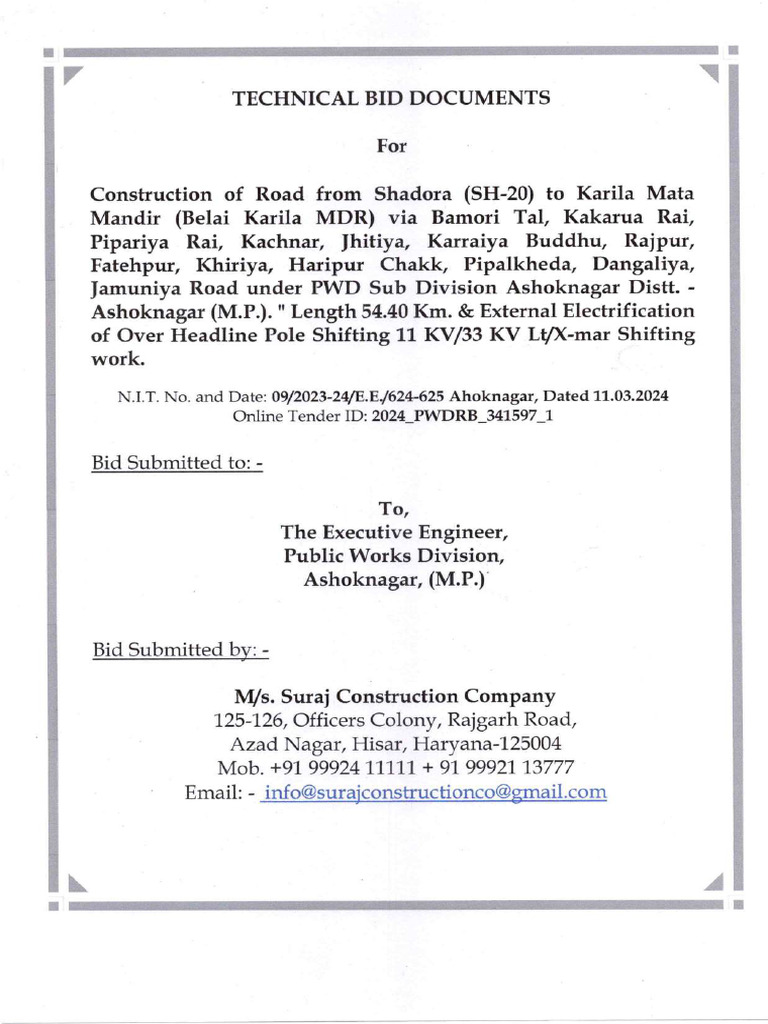 7 MP Technical Bid SCC | PDF | Concrete | Road Surface