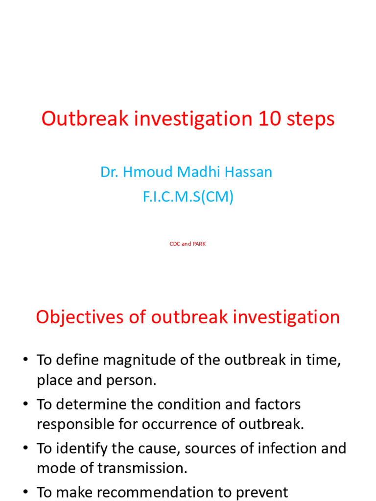 10 Steps for Outbreak Investigation | PDF | Epidemiology | Clinical ...