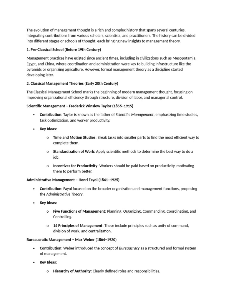 Basics Theories of Management | PDF | Business