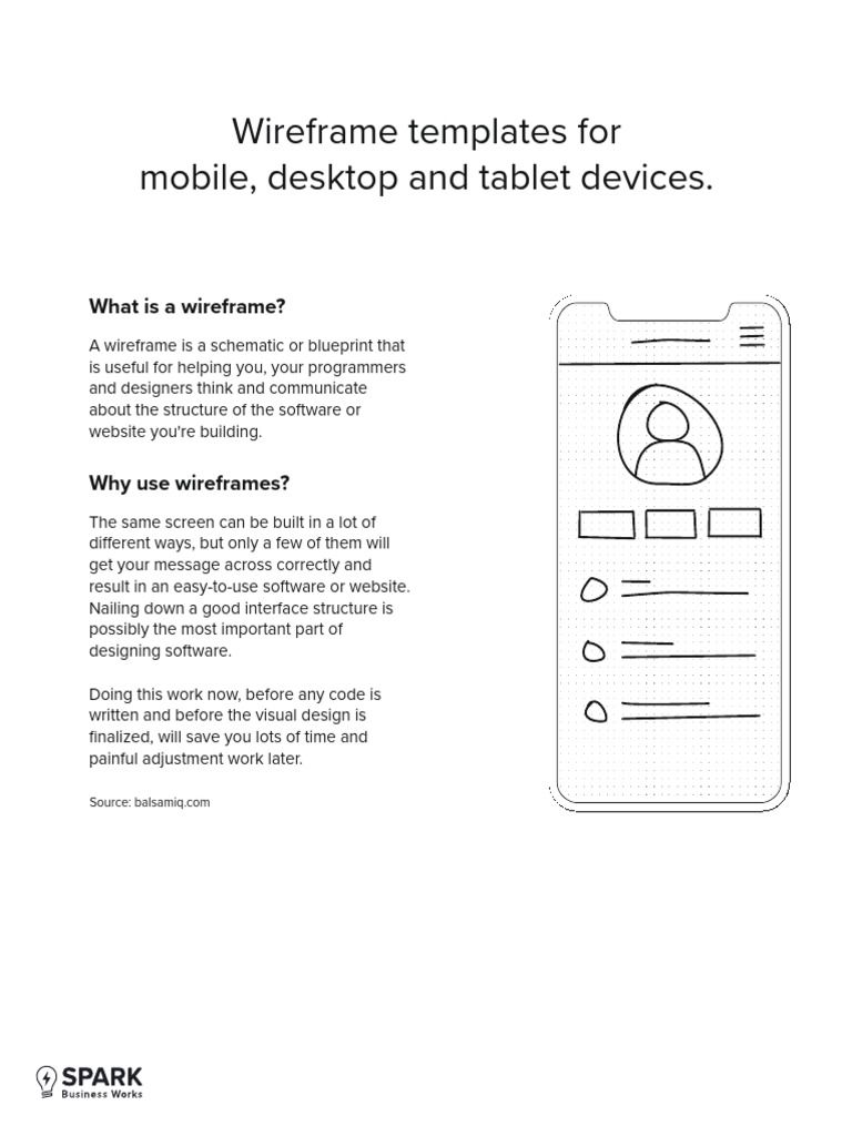 SPARK Wireframes | PDF