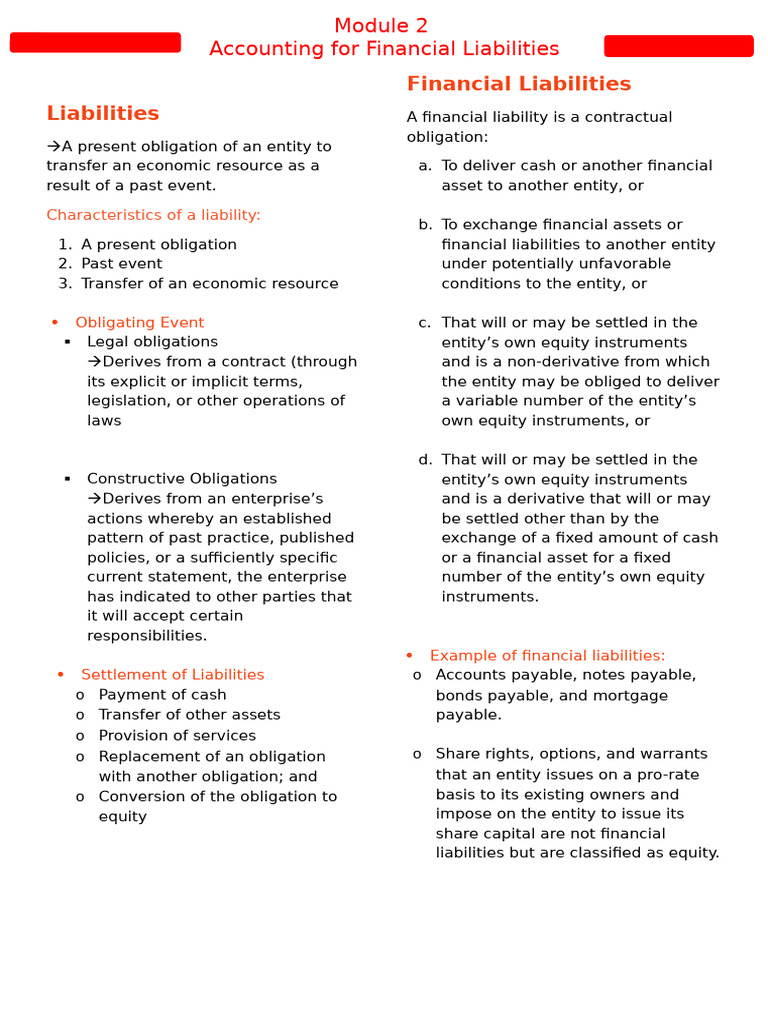 Financial Liabilities | PDF | Promissory Note | Equity (Finance)