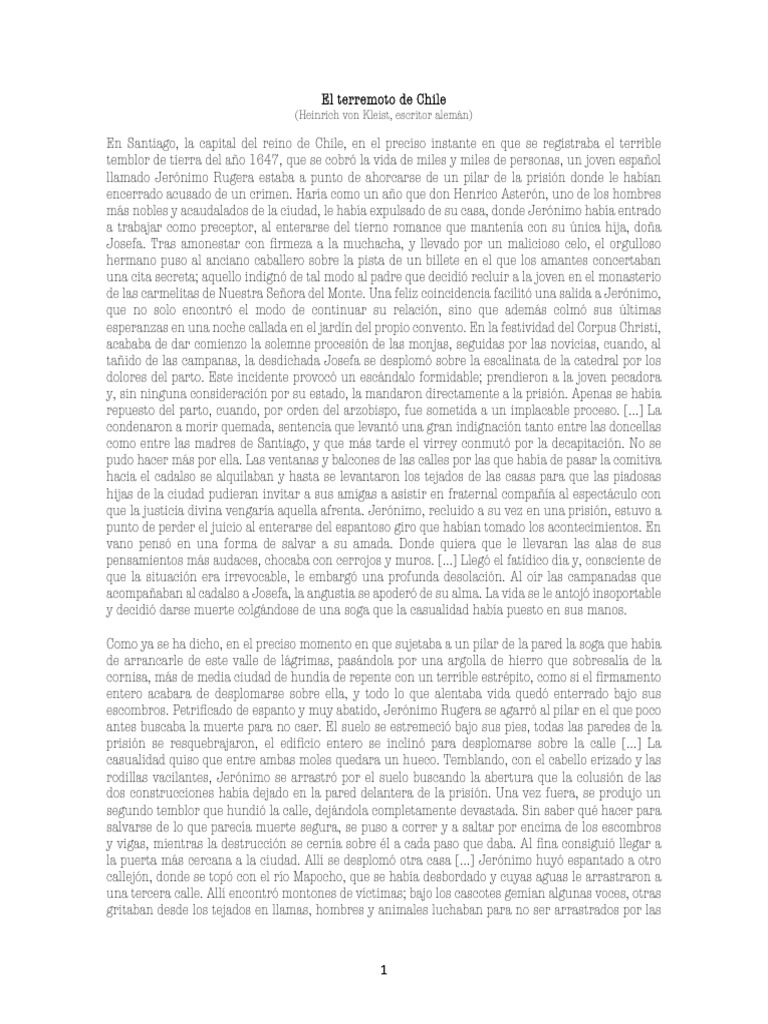 El terremoto de Chile | PDF