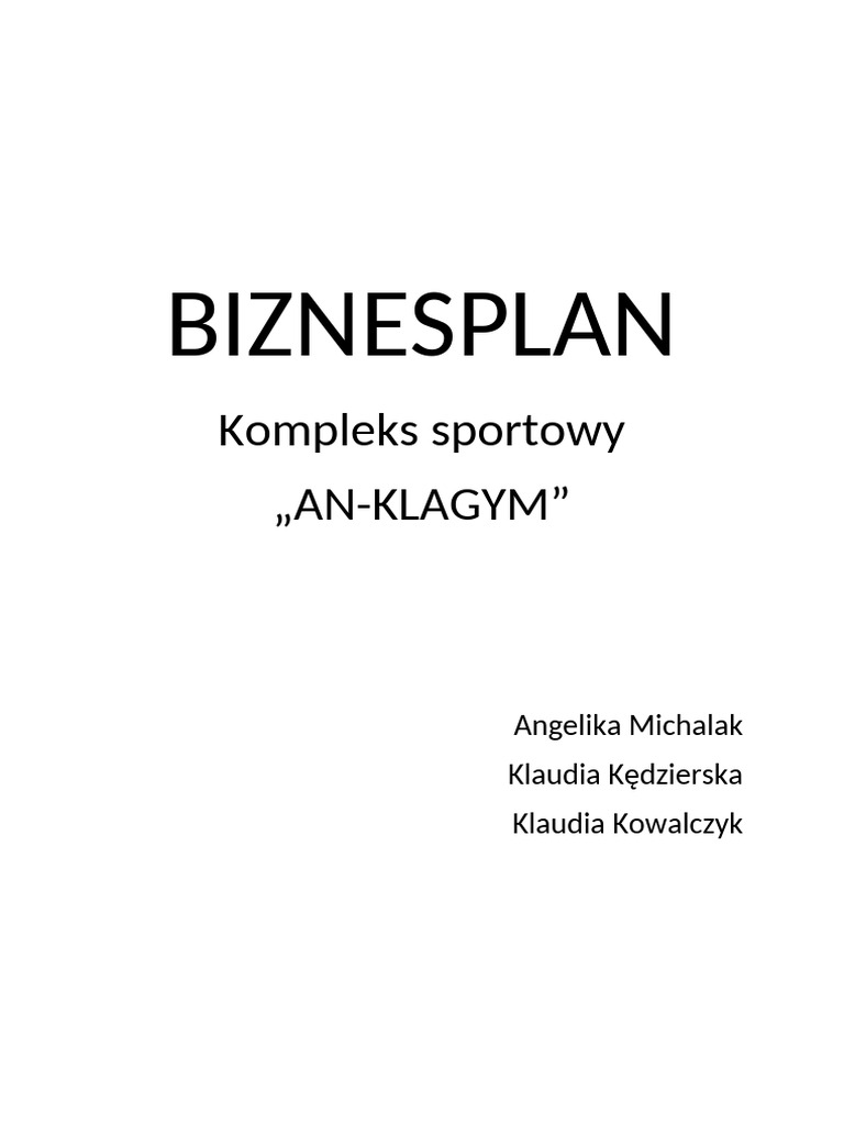BIZNESPLAN | PDF