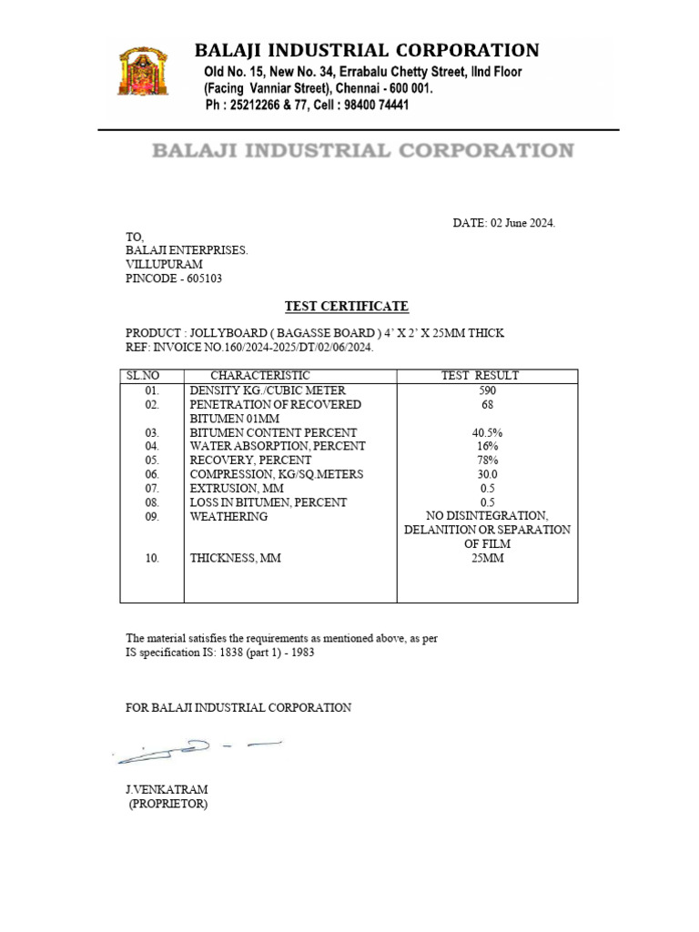 Shalitex Board Test Report 160 | PDF