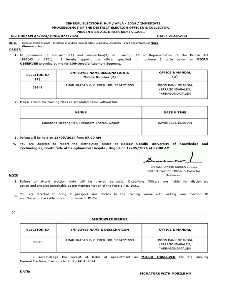 Y Palem MO II Training | PDF