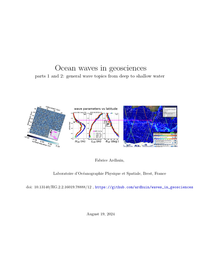 Ocean Waves in Geosciences | PDF | Tsunami | Spectral Density