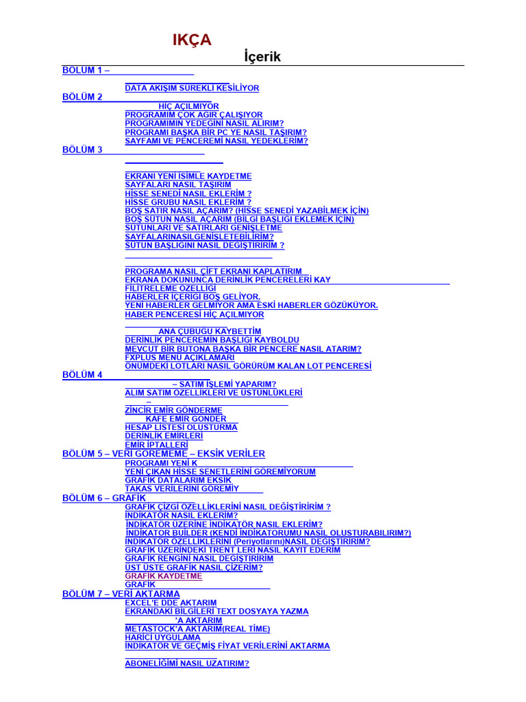 Fxplus Kullanım Rehber | PDF