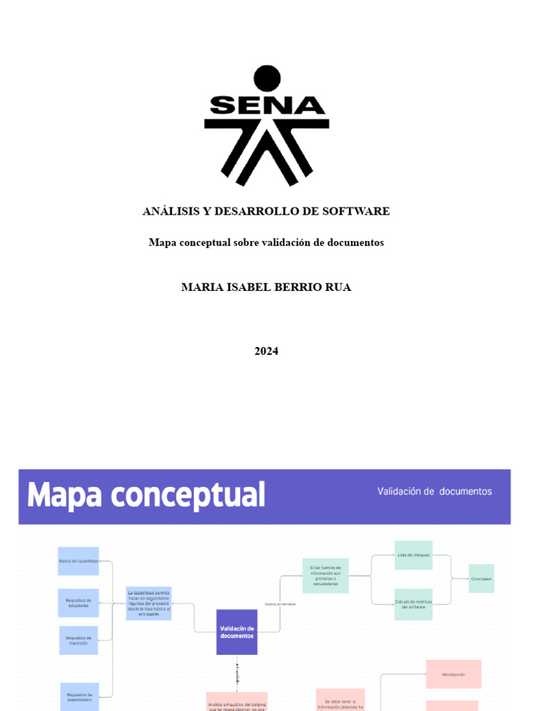 Mapa conceptual sobre validación de documentos | PDF