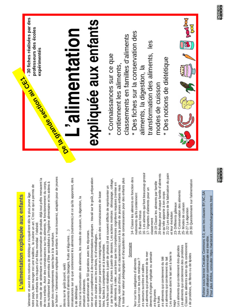 L'alimentation expliquée aux enfants | PDF | Nutriments | Nourritures