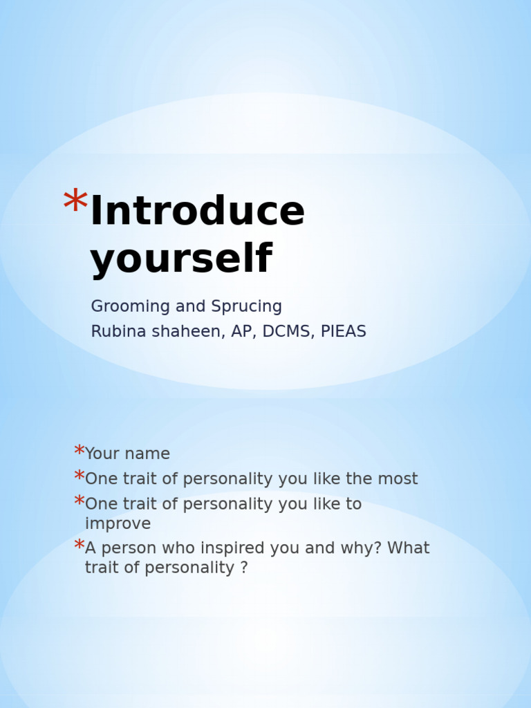 Introduce Yourself | PDF