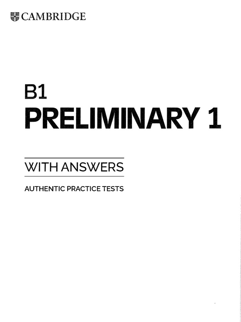 Sample b1 Preliminary 2020 | PDF | Books