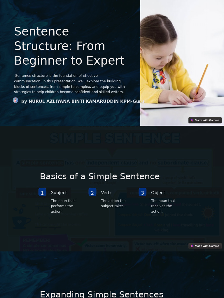 Sentence Structure From Beginner to Expert | PDF | Clause | Adverb