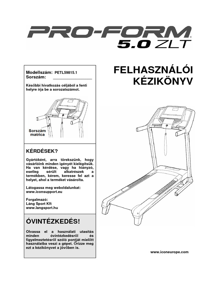 ProForm 5 0 ZLT | PDF