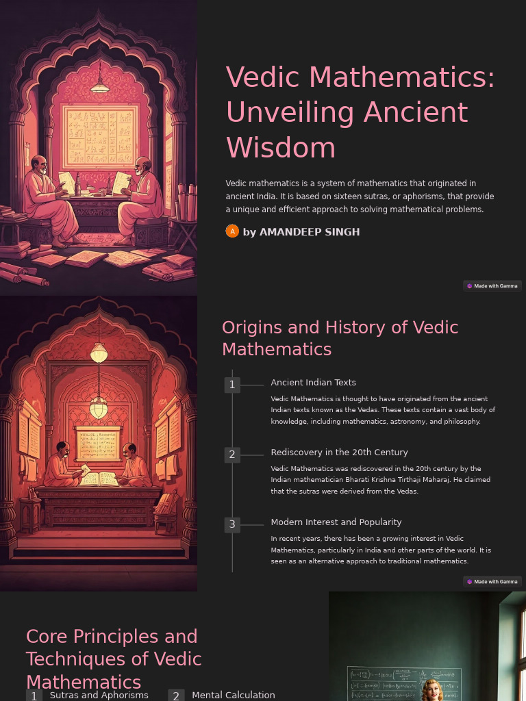 Vedic Mathematics Unveiling Ancient Wisdom | PDF | Mathematics | Vedas