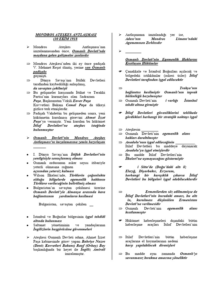 Güz Dönemi ATA 101 İnkılap Tarihi Final Ders-Notlari | PDF