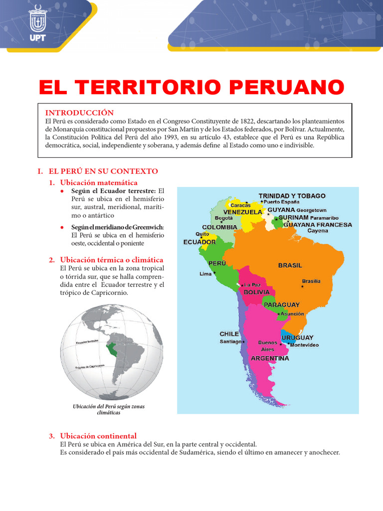Semana 3_territorio peruano TEORIA | PDF | Perú | América del Sur