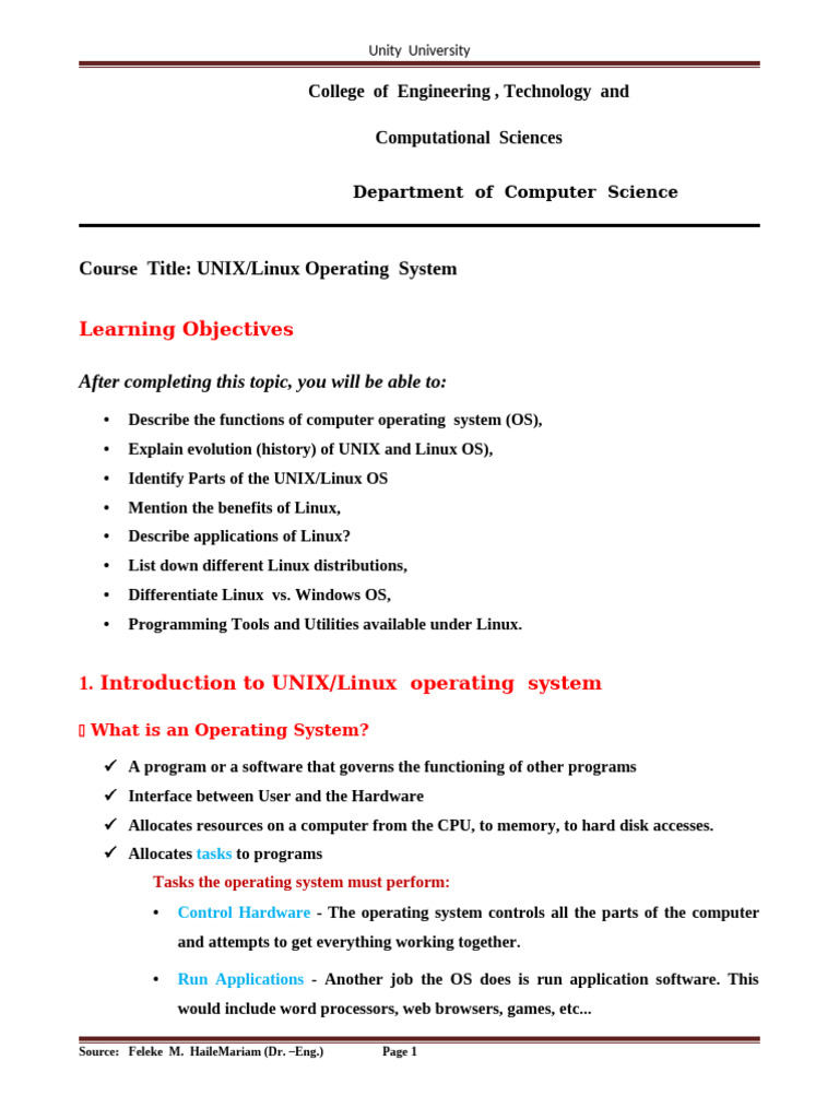 Feleke___Linux__Basic__Concepts | PDF | Shell (Computing) | Operating System