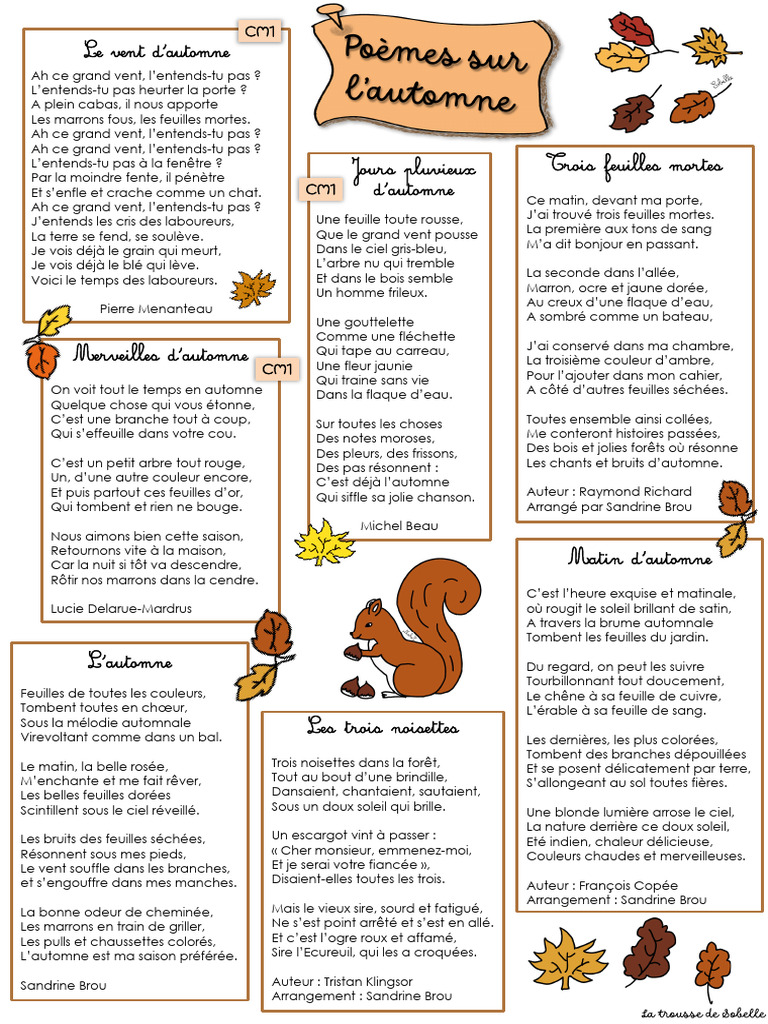 Poemes Sur Lautomne | PDF | Poésie