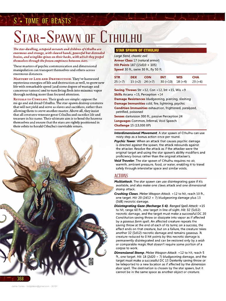 15 Starspawnofcthulhu Fiend | PDF