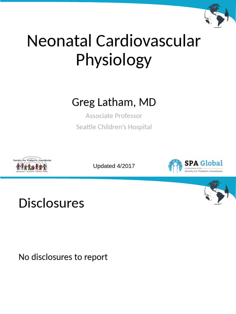 Neonatal Cardiovascular Physiology | PDF | Aorta | Fetus