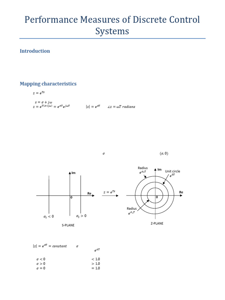 07 Performance Measures of Discrete Systems | PDF | Circle | Laplace Transform