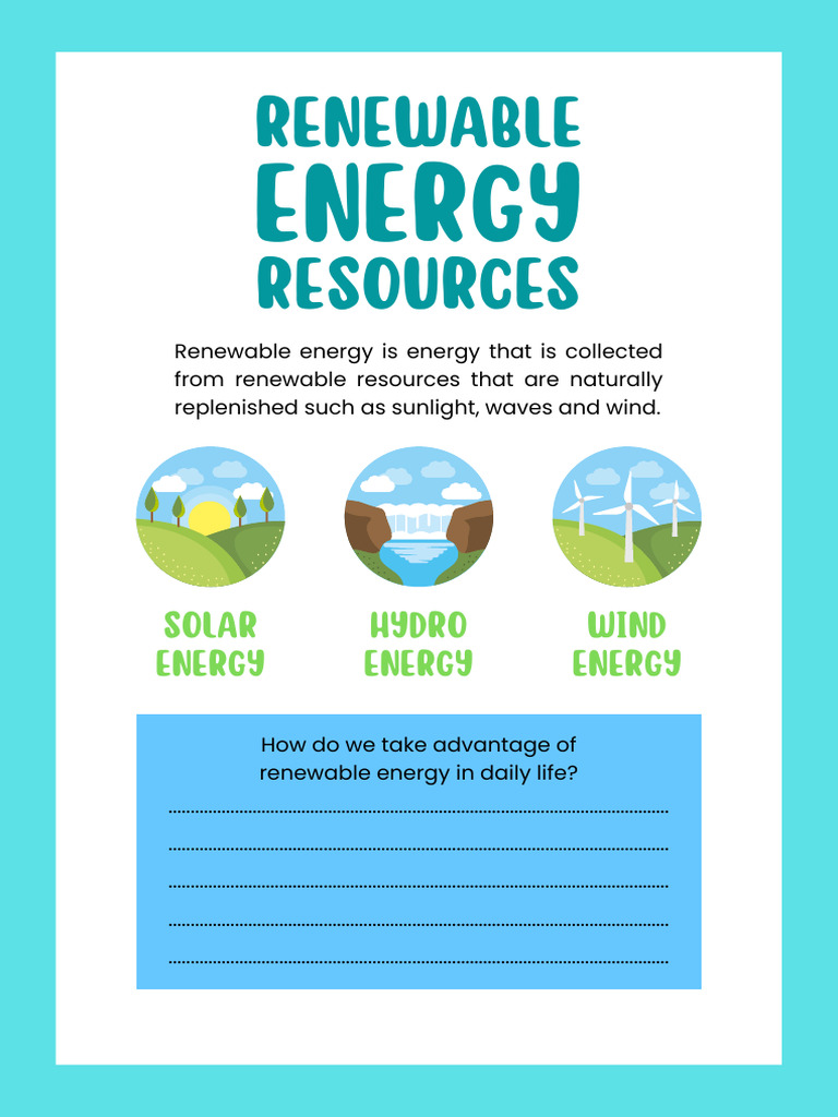 Renewable Energy Resources Worksheet - Writing Task - 20241103 - 150221 ...