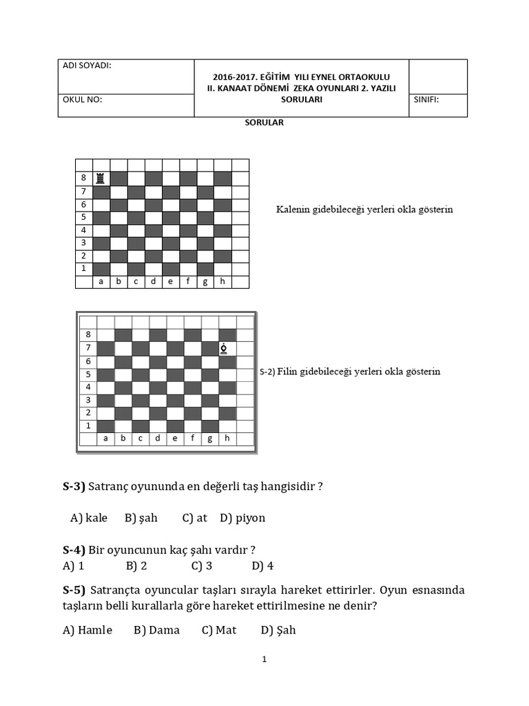 ZEKA-OYUNLARI-2.SINAV_ | PDF