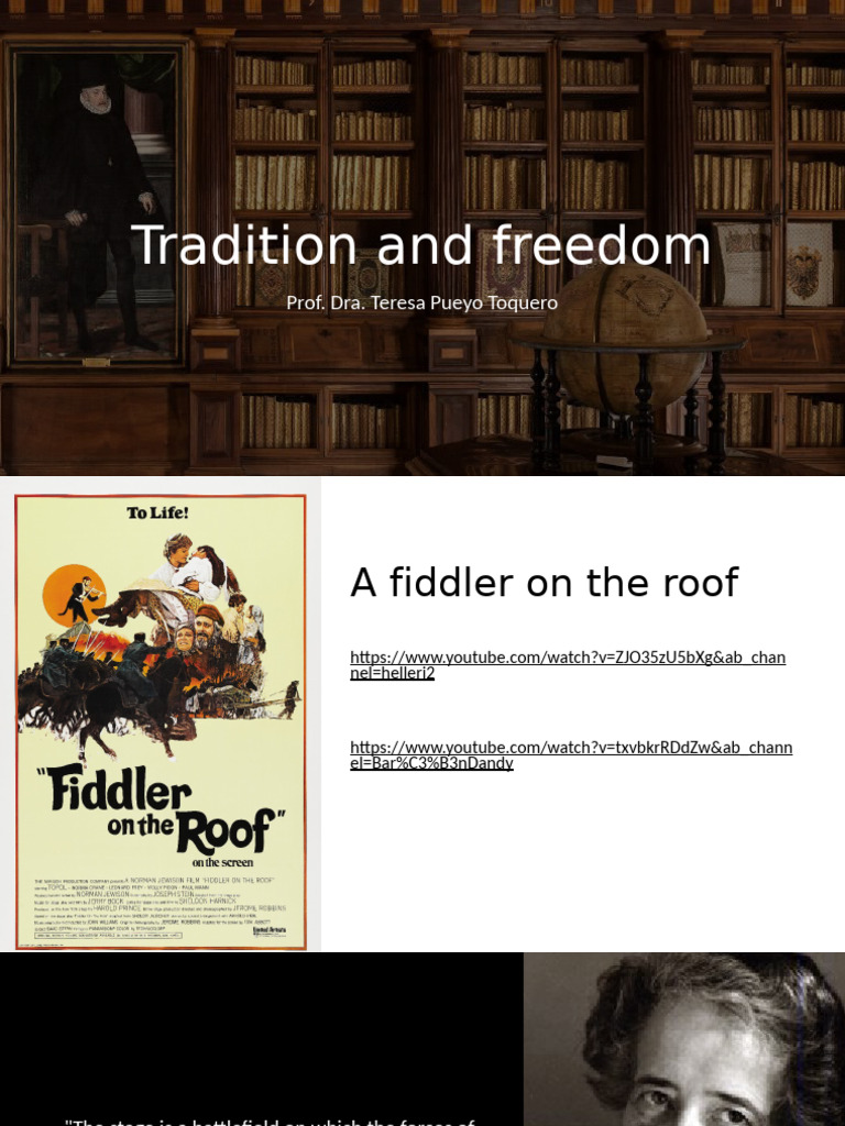 Tradition and Freedom | PDF | Traditions | Hannah Arendt
