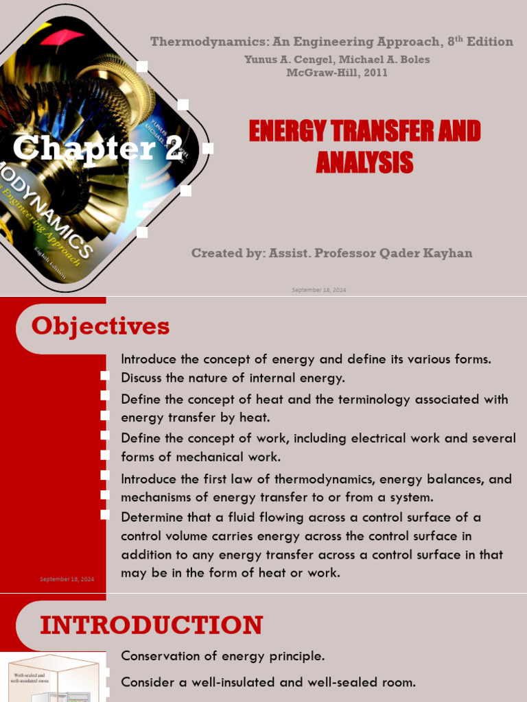 Thermodynamics - 1 Lectures - Chapter 2 | PDF | Heat | Heat Transfer
