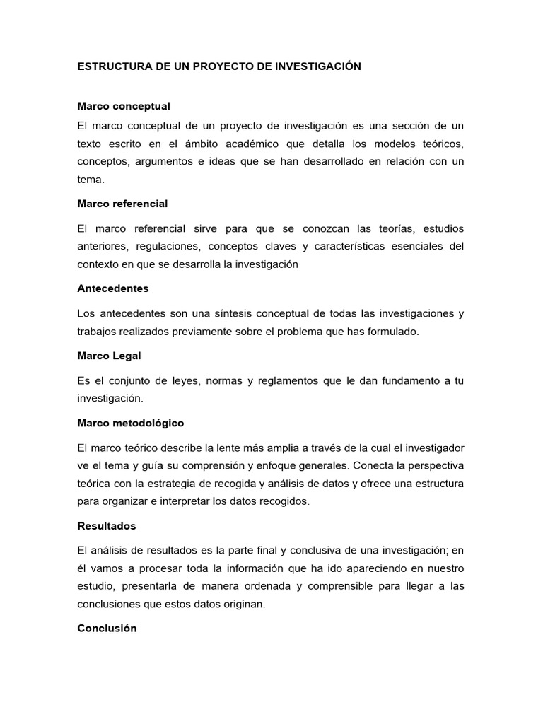 Estructura de Un Proyecto de Investigaci-N | PDF