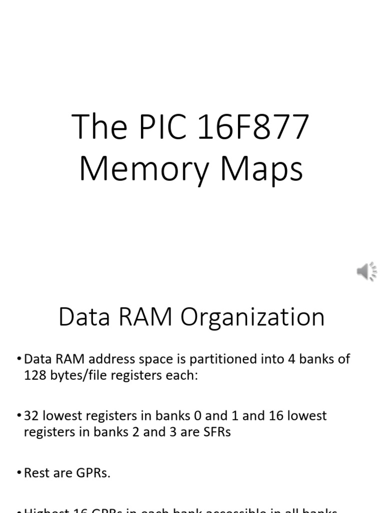 Lecture 2 The Pic16f877 Memory Map And Assembly Programming Pdf Classes Of Computers Digital 1896