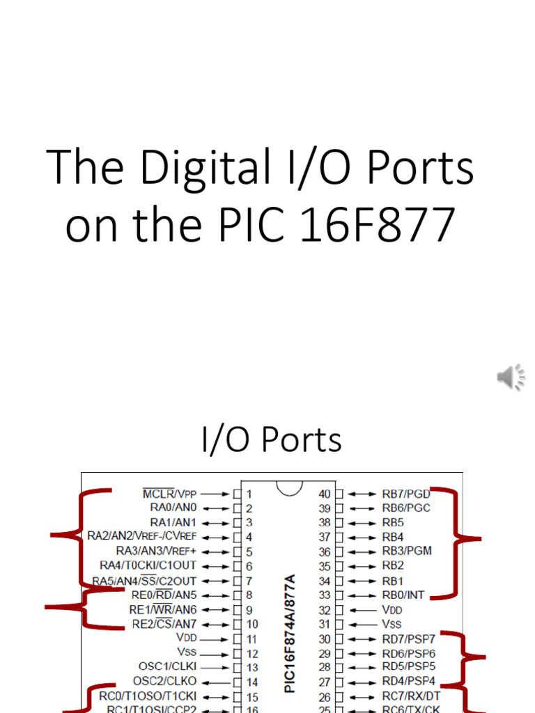 Lecture 5 The Pic16f877 Io Ports Pdf Inputoutput Computer Hardware 