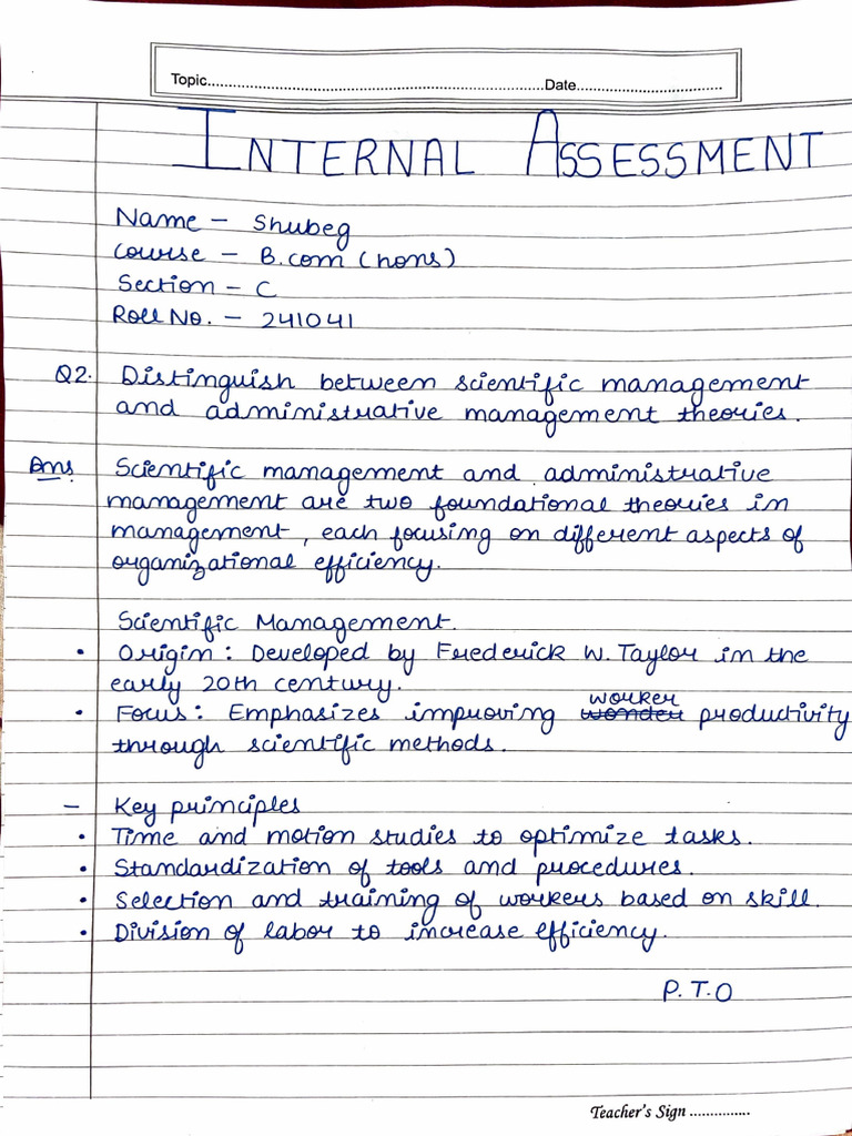 Internal Assessment | PDF