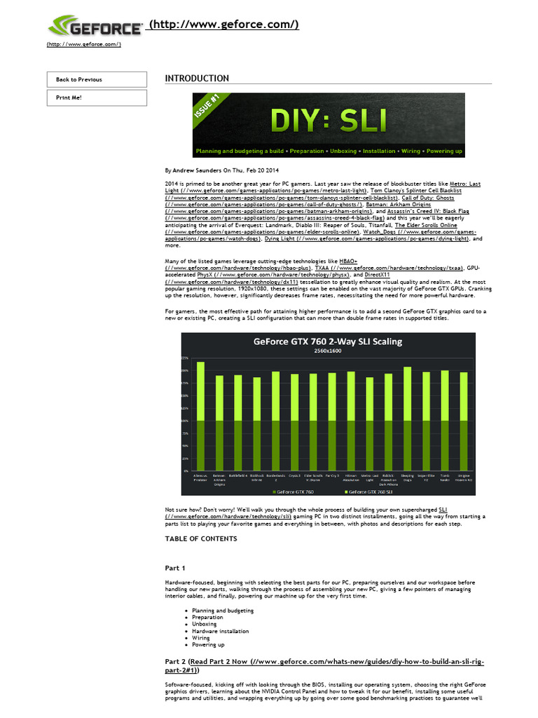 DIY SLI - Part 1 - Planning and Budgeting A Build, Preparation and Unboxing, Installation | PDF ...