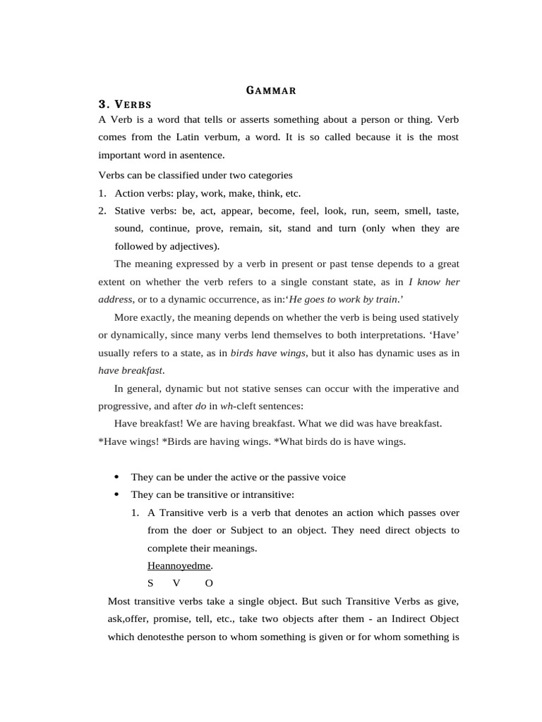 Gammar Lesson 03 | PDF | Verb | Grammatical Number